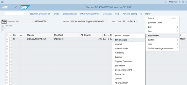 How to inspect change documents in SAP?