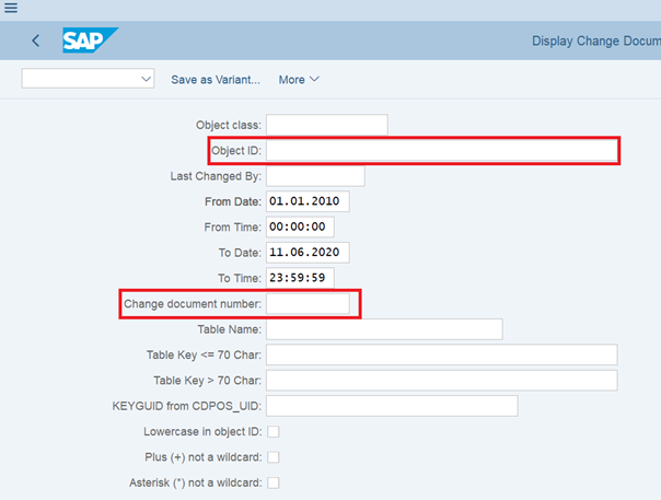 How to inspect change documents in SAP?